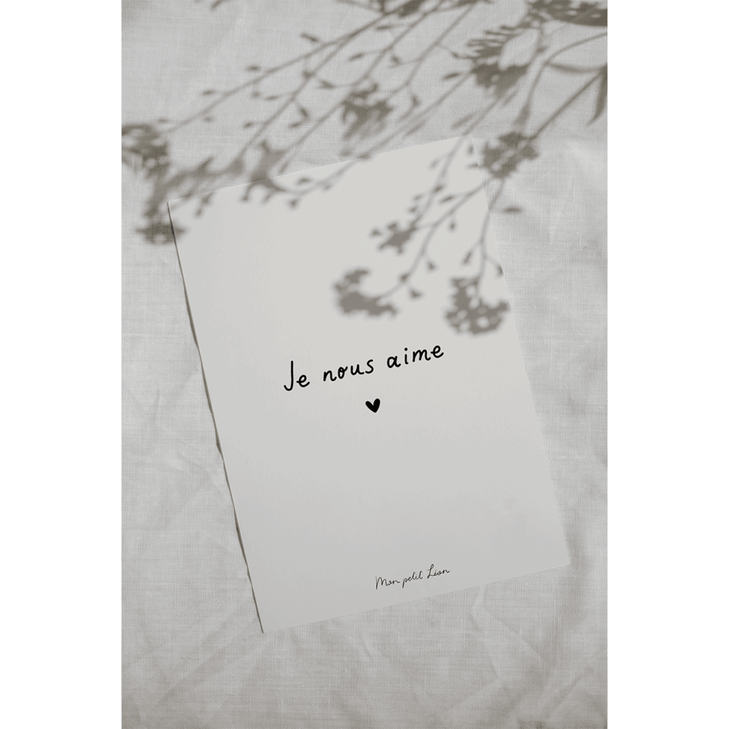 Carte citation Je nous aime A6 - En Pagaille